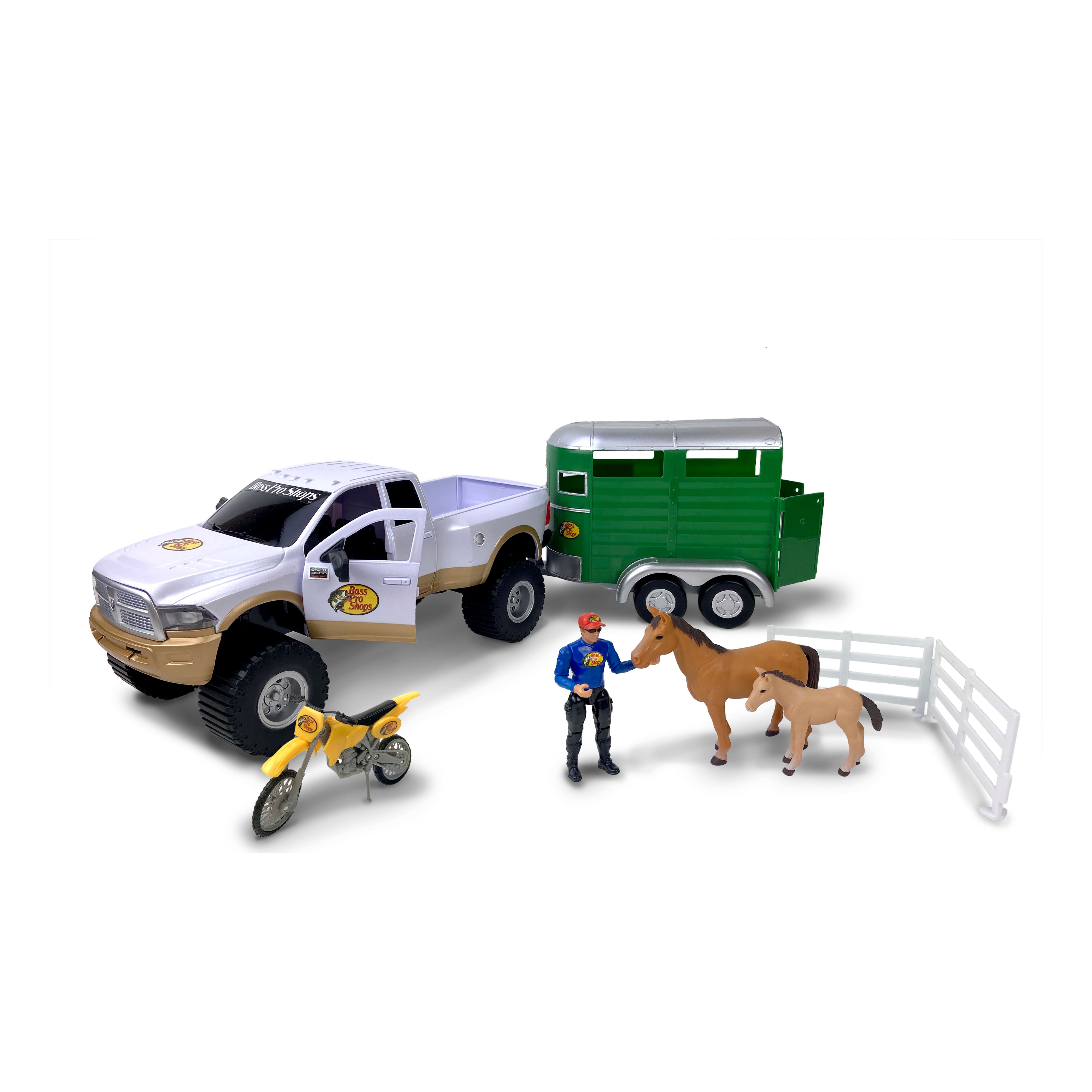 Bass Pro Shops Licensed Deluxe Dodge Ram and Horse Trailer Adventure ...